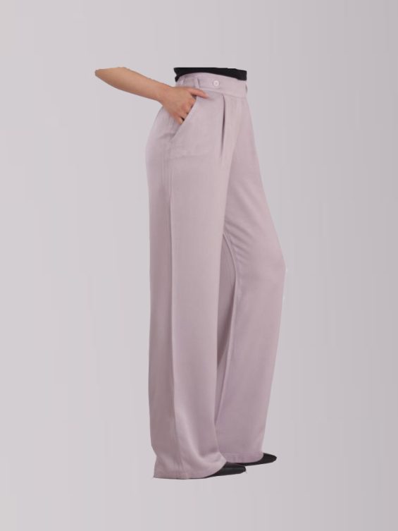 شلوار بگ کتان بنفش زنانه - فروشگاه اینترنتی مد و لباس زیبو